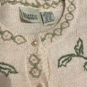 Classic Elements | Sweaters | Vintage Floral Embroidered Cardigan ...